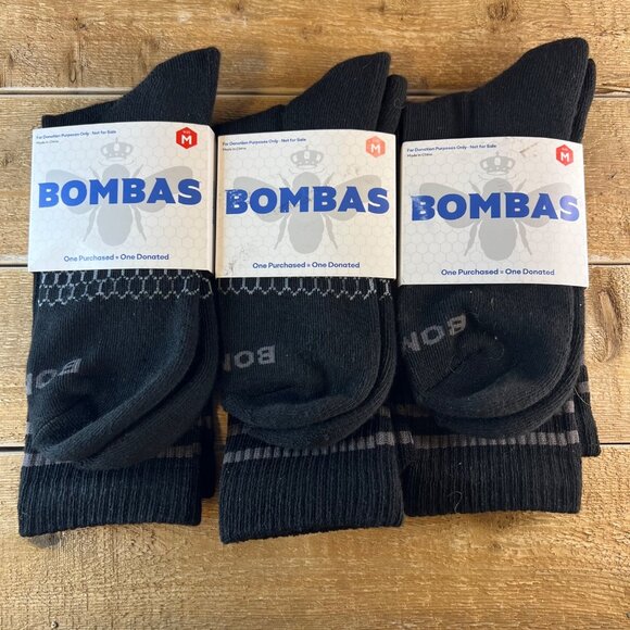 Bombas | Accessories | New Bombas X3 Pair Set M Calf Crew Socks Bee ...